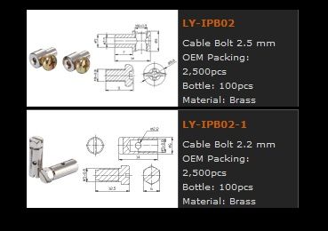 Alligator Cable Components - End Caps&Cable Box 2012 - Specifications